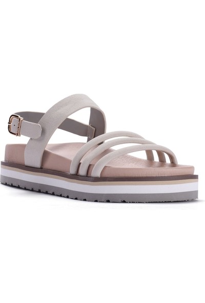Nine West Denjı 2fx Beyaz Kadın Kalın Taban Sandalet