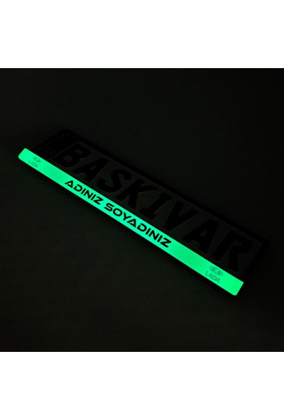 Kişiye Özel Lada Karanlıkta Parlayan Fotolümenli Plakalık