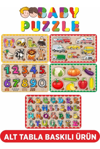Lipyos Sevimli Hayvanlar, Taşıtlar, Sevimli Rakamlar, Sebzeler 4'lü Set Bul-Tak Ahşap Puzzle PUZZLE1653 Lipyos Sevimli Hayvanlar, Taşıtlar, Sevimli Rakamlar, Sebzeler 4'lü Set Bul-Tak Ahşap Puzzle PUZZLE1653