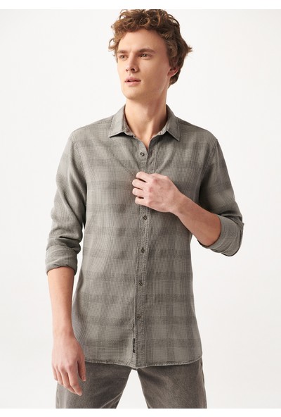 Mavi Erkek Kareli Gri Gömlek 0210050-80958