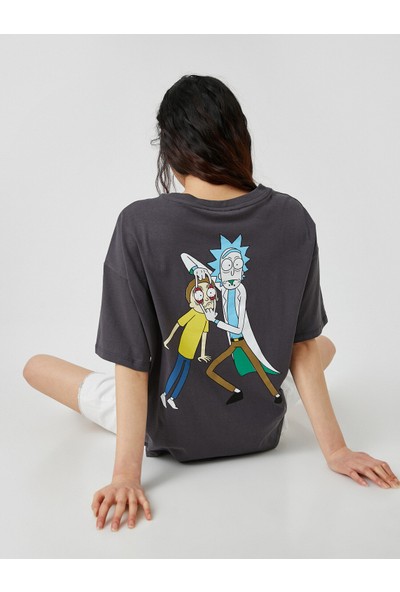 Koton Rick And Morty Lisanslı Baskılı Tişört