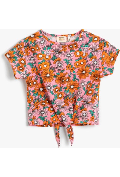 Koton Bisiklet Yaka Normal Kalıp Desenli Çok Renkli Kız Çocuk T-Shirt - 2SKG10112AK Koton Bisiklet Yaka Normal Kalıp Desenli Çok Renkli Kız Çocuk T-Shirt - 2SKG10112AK