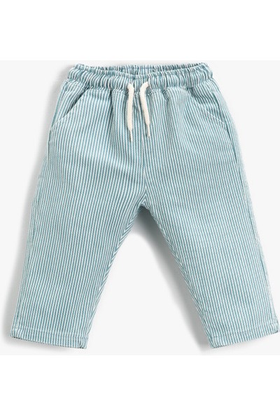 Koton Erkek Bebek Belden Bağlamalı Pantolon Pamuklu