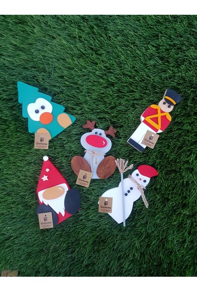 Dekoratif Ahşap Çam Ağacı - Yılbaşı Süsü