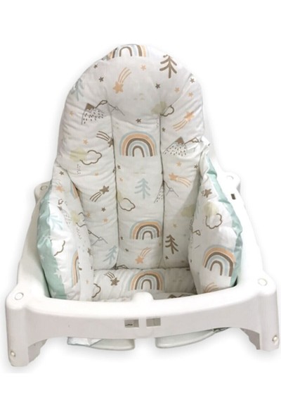 %100 Pamuk Bebek Çocuk Mama Sandalyesi Minderi