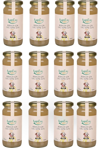 Bebekler Için Dana Ilikli Kemik Suyu (244ML x 12 Adet) Bebekler Için Dana Ilikli Kemik Suyu (244ML x 12 Adet)