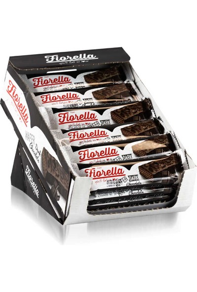 Elvan Fiorella Bitter Çikolata Kaplamalı Gofret 26 gr x 24’lü