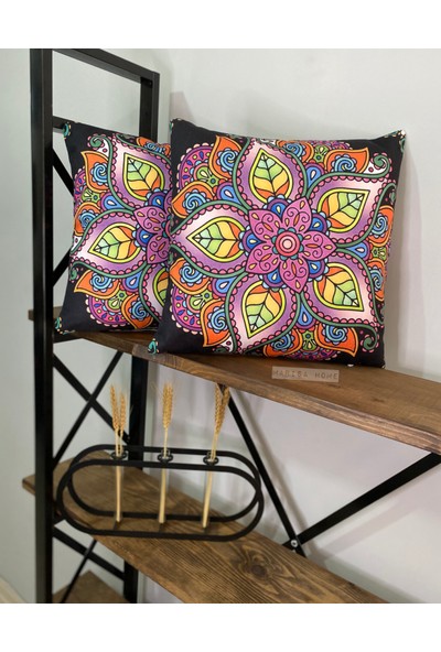 Marisa Store Etnik Desenli Dekoratif 2'li Kırlent Kılıfı Seti Marisa Store Etnik Desenli Dekoratif 2'li Kırlent Kılıfı Seti