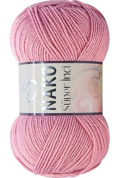 Nako Süper Inci El Örgü Ipi 100 gr Gül Kurusu 275 Nako Süper Inci El Örgü Ipi 100 gr Gül Kurusu 275