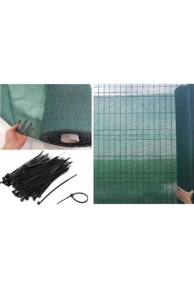 Edoplast 4x2 Metre %75 Gölgelik File Bahçe Duvarı Inşaat Otopark Çit Filesi Gölgeleme Filesi Duvar Kumaşı Tel Tülü Bağlama Kelepçeli