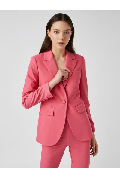 Koton Kruvaze Yaka Cepli Ceket