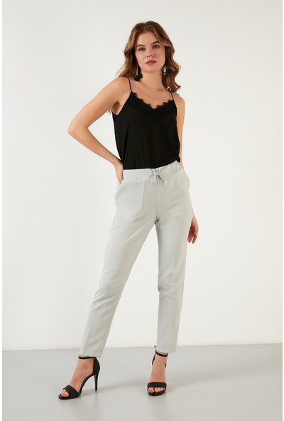 Lela Yüksek Bel Belden Bağlamalı Cepli Pantolon Kadın Pantolon 6050024