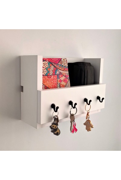 Eblo Home Bl-30 Beyaz Çok Amaçlı Antre Askılık Anahtarlık