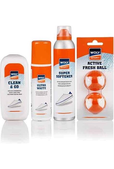 Woly Spor Ayakkabı Bakım Seti Beyaz 4'lü