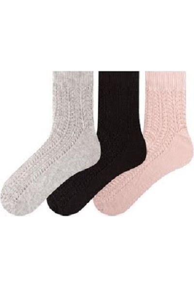 5'li File Babet Kadın Çorabı