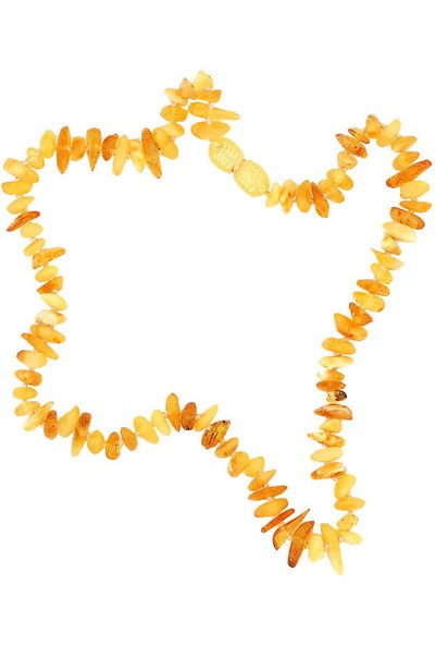 Gumush Bebek Damla Kehribar Diş Kolye