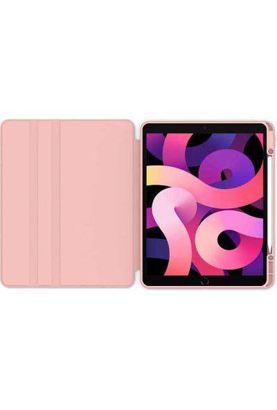 Hopy Kent iPad Pro 11 2021 (3.nesil) Kılıf Yeni Nesil Çok Fonksiyonlu Darbe Emici Tablet Kılıf Pembe