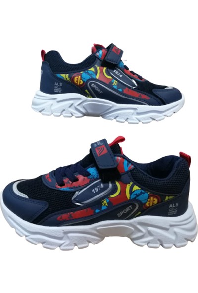 Alessio Erkek Çocuk Lacivert - Kırmızı Ayakkabı