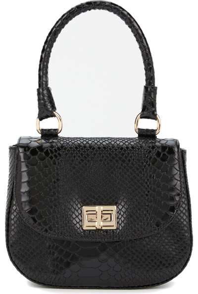 Divarese Siyah Kadın Deri Çanta