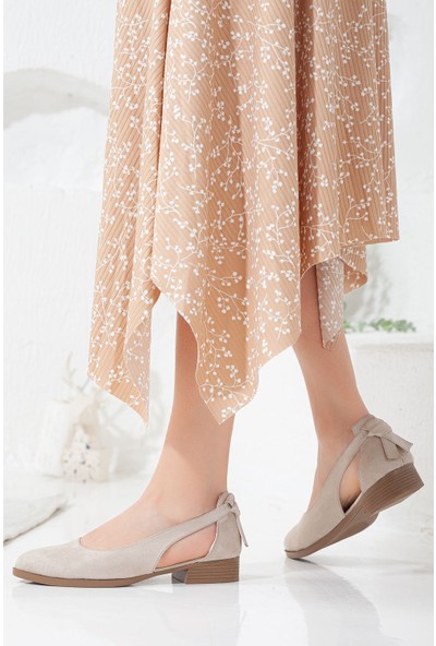 MaskButik Volpen Süet Kısa Topuklu Ayakkabı Ten MaskButik Volpen Süet Kısa Topuklu Ayakkabı Ten