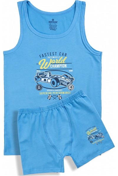 Baykar Erkek Çocuk Araba Yarışı Temalı Takım 2913 Mavi Baykar Erkek Çocuk Araba Yarışı Temalı Takım 2913 Mavi