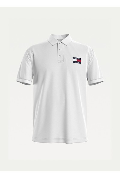 Tommy Hilfiger Tommy Jeans Polo Yaka Regular Fit Pike Desenli Beyaz Erkek Polo T-Shirt Tommy Hilfiger Tommy Jeans Polo Yaka Regular Fit Pike Desenli Beyaz Erkek Polo T-Shirt