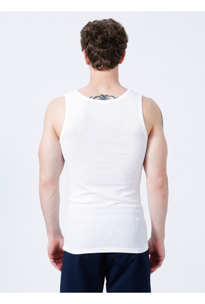 The Don Slim Fit Düz Beyaz Erkek Atlet - 100TDNATL007002XXL