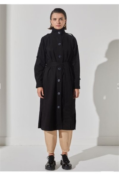 Niqozza Tulip Taberdin Trenç Siyah Niqozza Tulip Taberdin Trenç Siyah