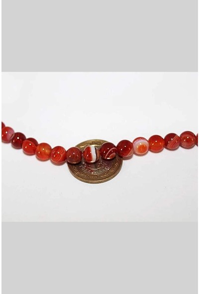 Yaşam Tohumu Akik Taşı 8mm/10 Adet (14235-1)