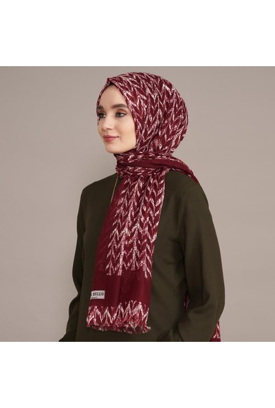 Per Bello Flamlı Emp-Ks 0039 04 Bordo Şal Per Bello Flamlı Emp-Ks 0039 04 Bordo Şal