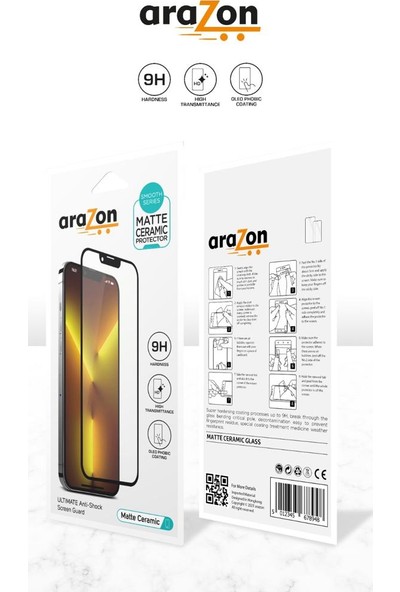 Arazon Xiaomi Poco X3 Uyumlu Tam Kaplayan 9d Nano Mat Seramik Esnek Ekran Koruyucu