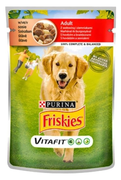 Friskies Purina Friskies Sığır Etli ve Havuçlu Yetişkin Köpek Konservesi 100 gr x 40 Adet