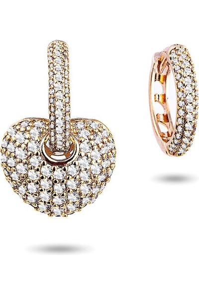 Atelier Duygu Christian Heart Gold Küpe Atelier Duygu Christian Heart Gold Küpe