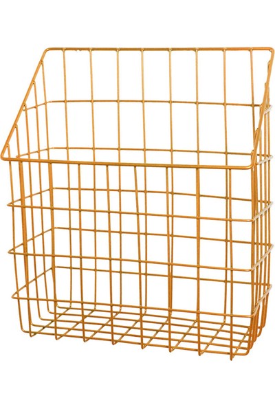 Strade Store Kütüphaneler Için Basit Duvar Raf Sepeti Dergisi Raf Dekorasyon Metal Altın