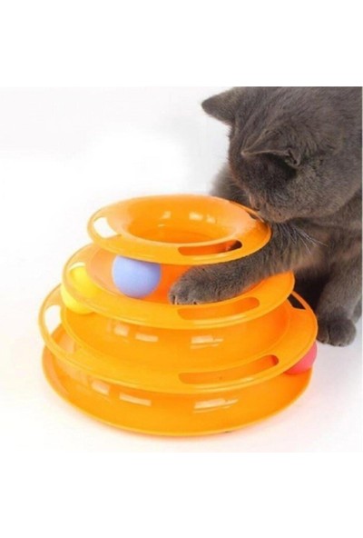 Üç Katlı Dönen Kedi Oyuncağı Üç Katlı Dönen Kedi Oyuncağı