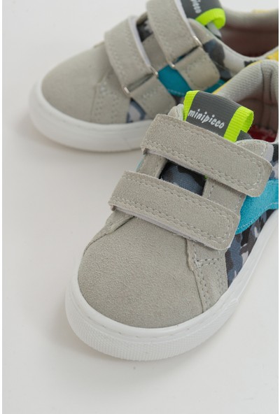 Minipicco Erkek Cocuk Gri Ortopedik Destekli Sneaker Ayakkabı