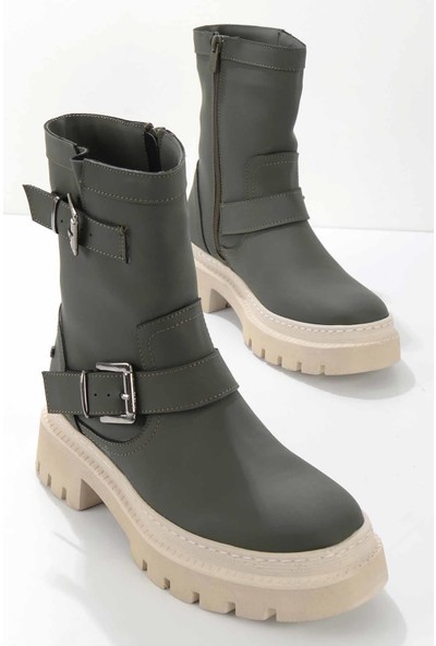 Mat Olive Kadın Bot & Bootie K025382001 Mat Olive Kadın Bot & Bootie K025382001
