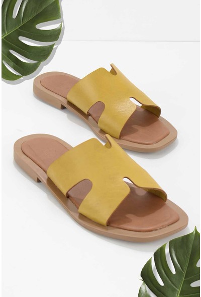 Hardal Leather Kadın Terlik K048260500