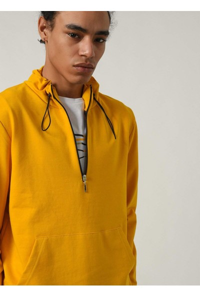 Fabrika Erkek Hakim Yaka Sweatshirt- Sarı
