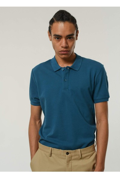 Fabrika Erkek Polo Yaka T- Shirt - Petrol Mavisi