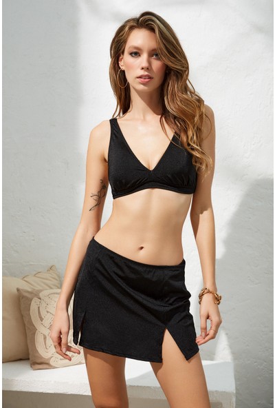 Pierre Cardin Pearl Etekli Fra Bikini Siyah 221215 Pierre Cardin Pearl Etekli Fra Bikini Siyah 221215