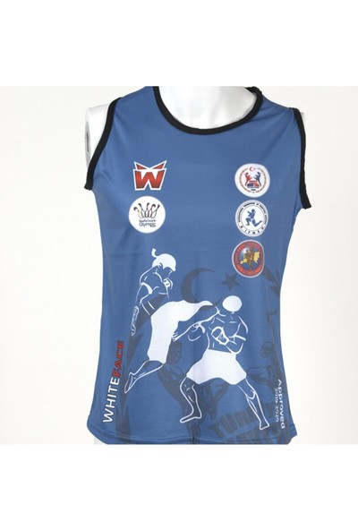 WhiteFace Muay Thai Atleti Mavi Federasyon Onaylı Müsabaka Atleti