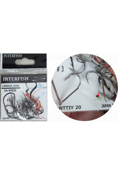 Inter Fish Balık Kancası 3 No Nikel 20 Adet