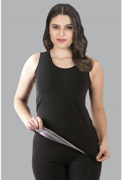 Sistina Siyah Kalın Askılı Termal Sauna Atlet 742