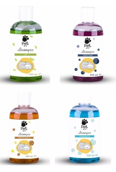 Pet Love Kedi & Köpek Şampuanı Karma Set 250 ml x 4 Adet
