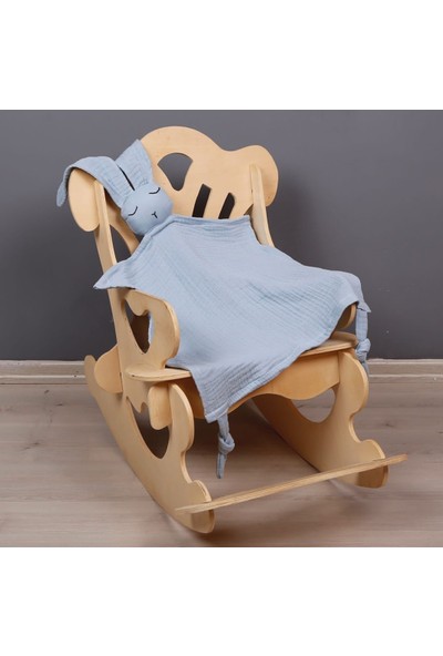 Bir Melek Birmelek - 4 Kat Muslin Bezi Uyku Arkadaşı (Mavi) Bir Melek Birmelek - 4 Kat Muslin Bezi Uyku Arkadaşı (Mavi)