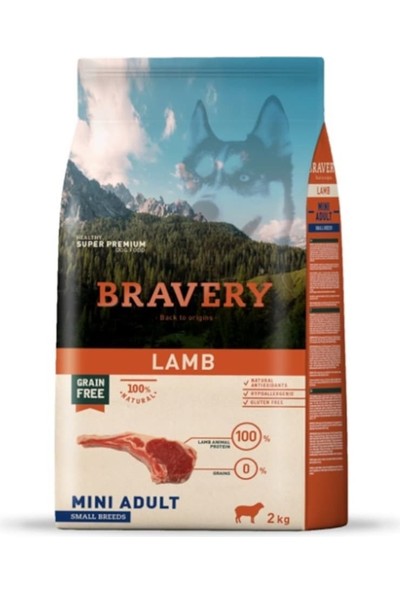 Mini Yetişkin Irk Kuzu Etli (Lamb) Tahılsız Köpek Maması 2 kg Mini Yetişkin Irk Kuzu Etli (Lamb) Tahılsız Köpek Maması 2 kg