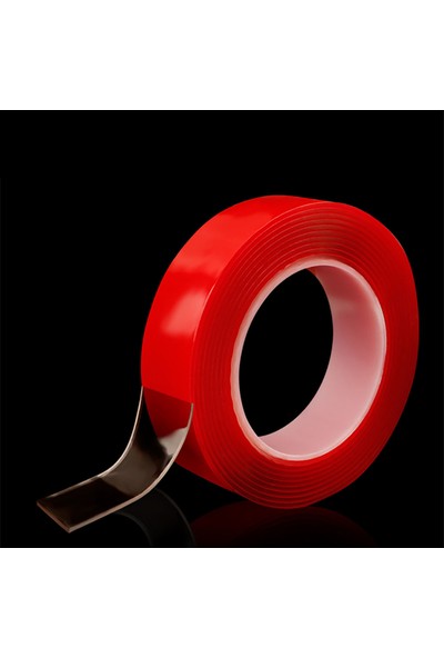 Çift Taraflı Bant Şeffaf Silikon Bant Iz Bırakmaz Su Geçirmez Bant 18 mm x 2 Metre