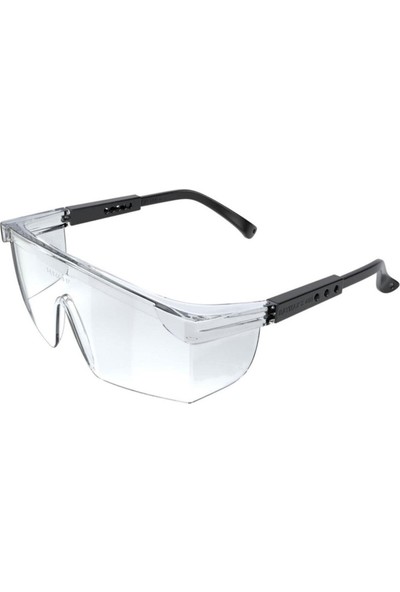 BADEM10 Baymax Iş Güvenlik Gözlüğü Kulak Ayarlı Koruyucu Çapak Gözlük Şeffaf (12 Adet)