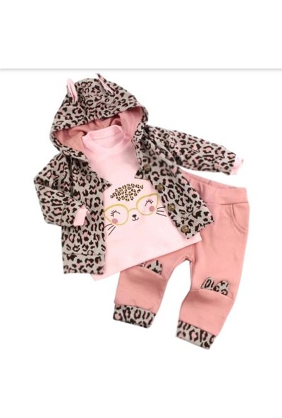 Minizeyn Bebe Leoparlı Üçlü Takım